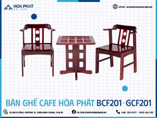 Bộ Bàn ghế Cafe BCF201-GCF201 - Nội Thất Hòa Phát Miền Nam